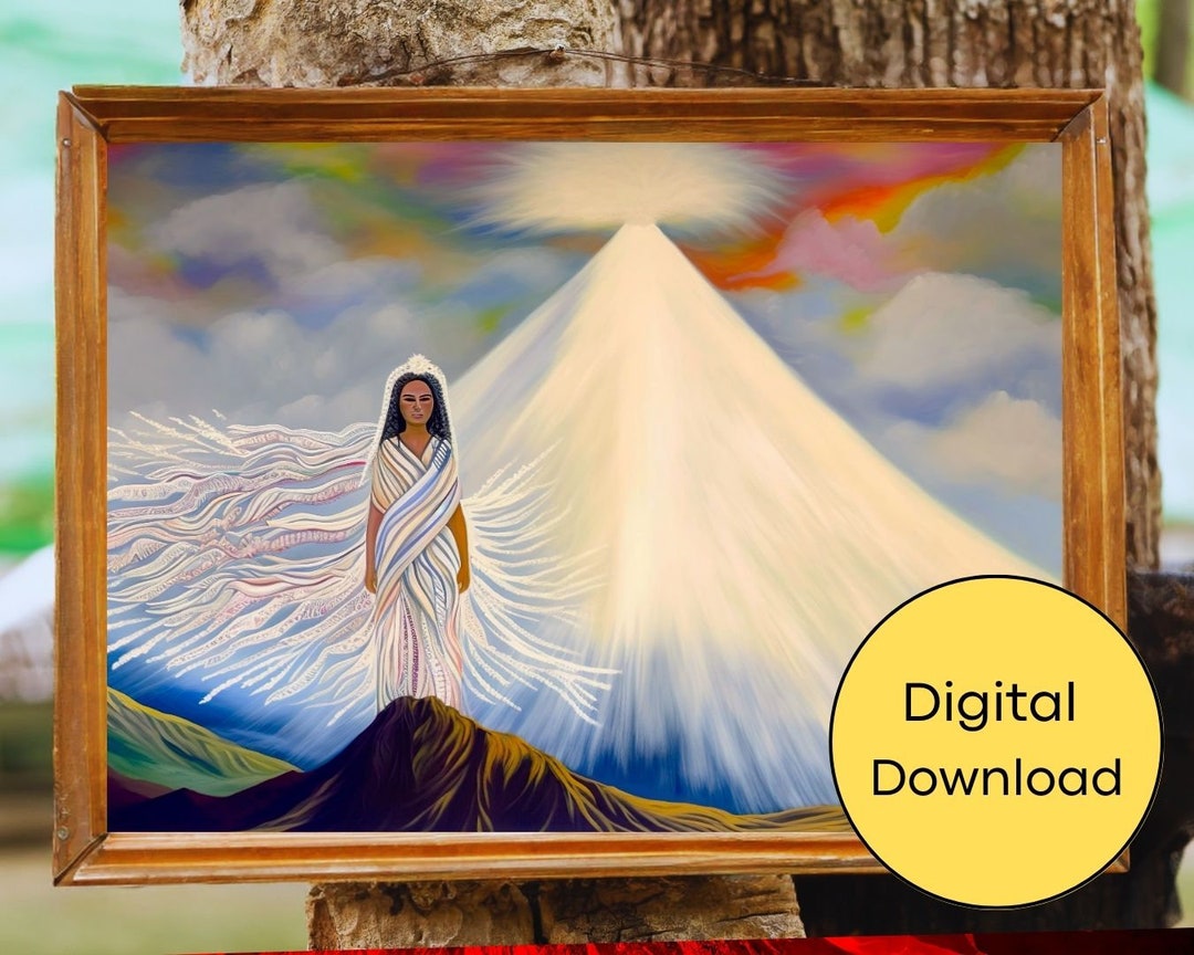 The Wisdom of Poliahu: an Enchanting Hawaiian Art Print of the Goddess ...