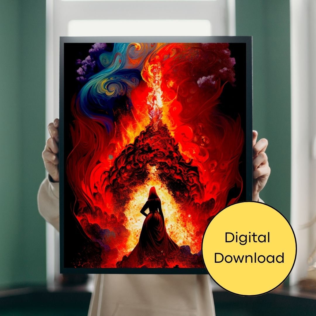 Molten Mansion: A Stunning Hawaiian Art Print of Pele's Lava Home as a ...