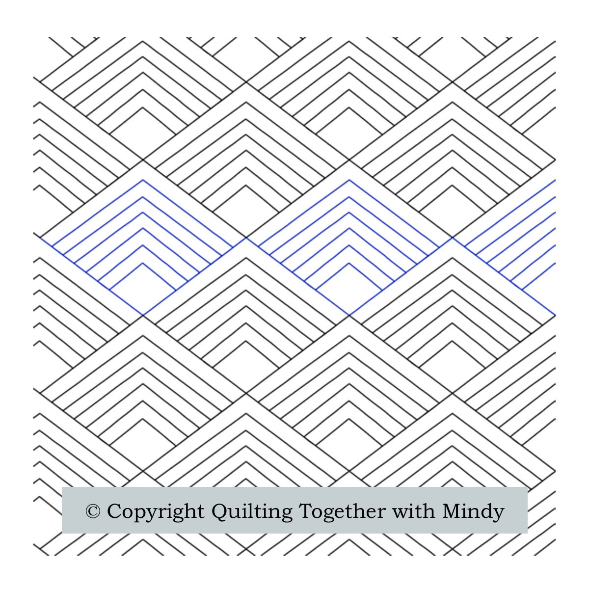 Diamond Layers Digital Quilting Design for Longarm Edge to Edge ...