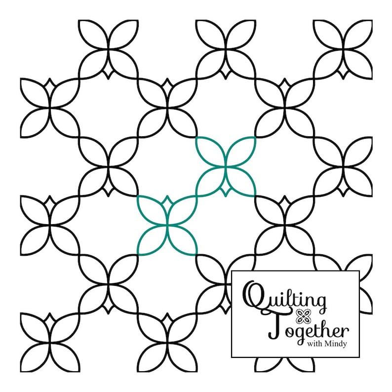 Angled Orange Peel Panto Digital Design for Longarm Quilting Edge to ...