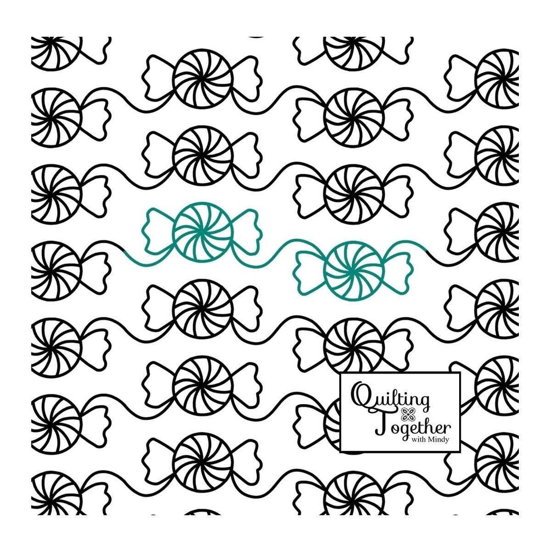 Peppermint Candies Panto Digital Design for Longarm Quilting Edge to ...