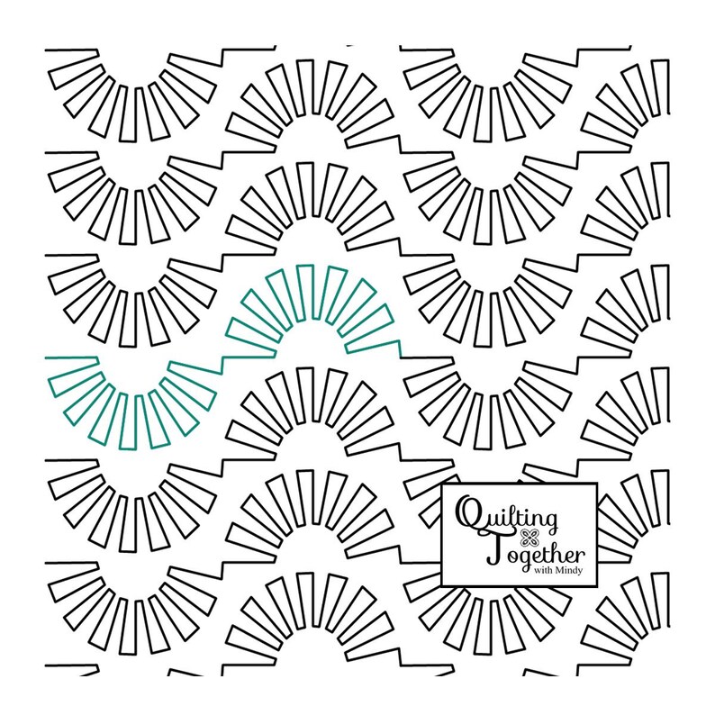 Daybreak Panto Digital Design for Longarm Quilting Edge to Edge E2E Modern Pantograph - Etsy