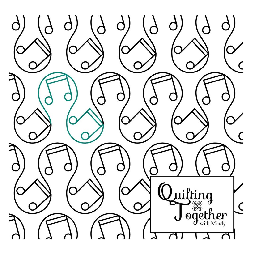 Dueling Notes Panto Digital Design for Longarm Quilting Edge to Edge ...