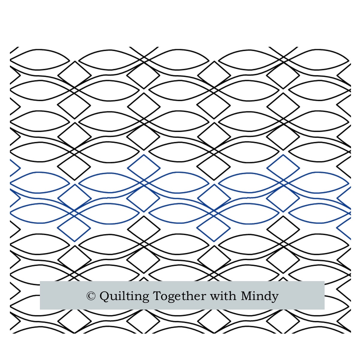 Diamond Bow Digital Quilting Design for Longarm Edge to Edge Pantograph ...