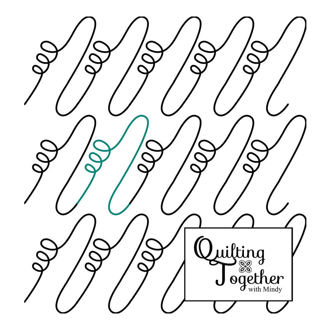Squiggle Wiggle Longarm Quilting Digital Design for Longarm Edge to ...