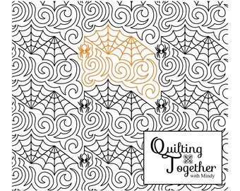 Spiderweb Dance Longarm Quilting Digital Design for Edge to Edge and ...
