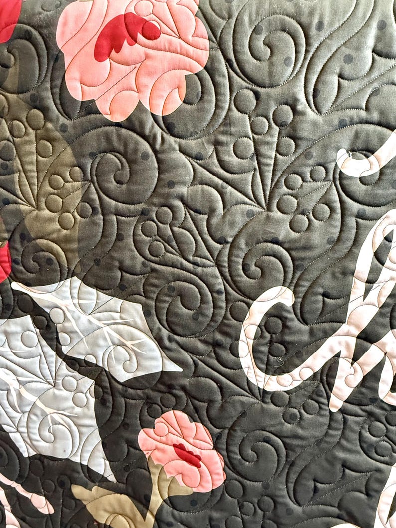 Holly Swirl Panto Digital Design for Longarm Quilting Edge to Edge E2E ...