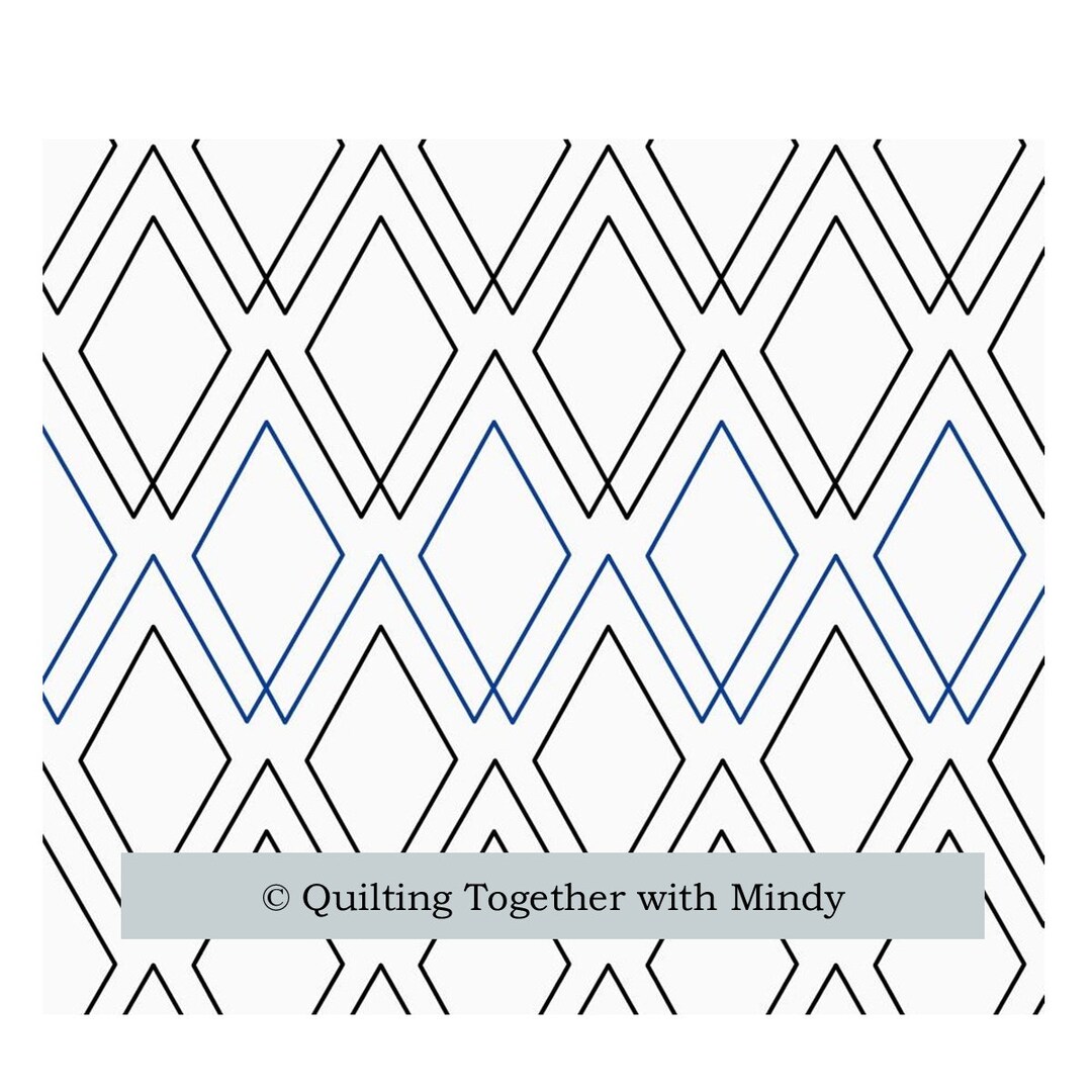 Diamond Sky Digital Quilting Design for Longarm Edge to Edge Pantograph ...