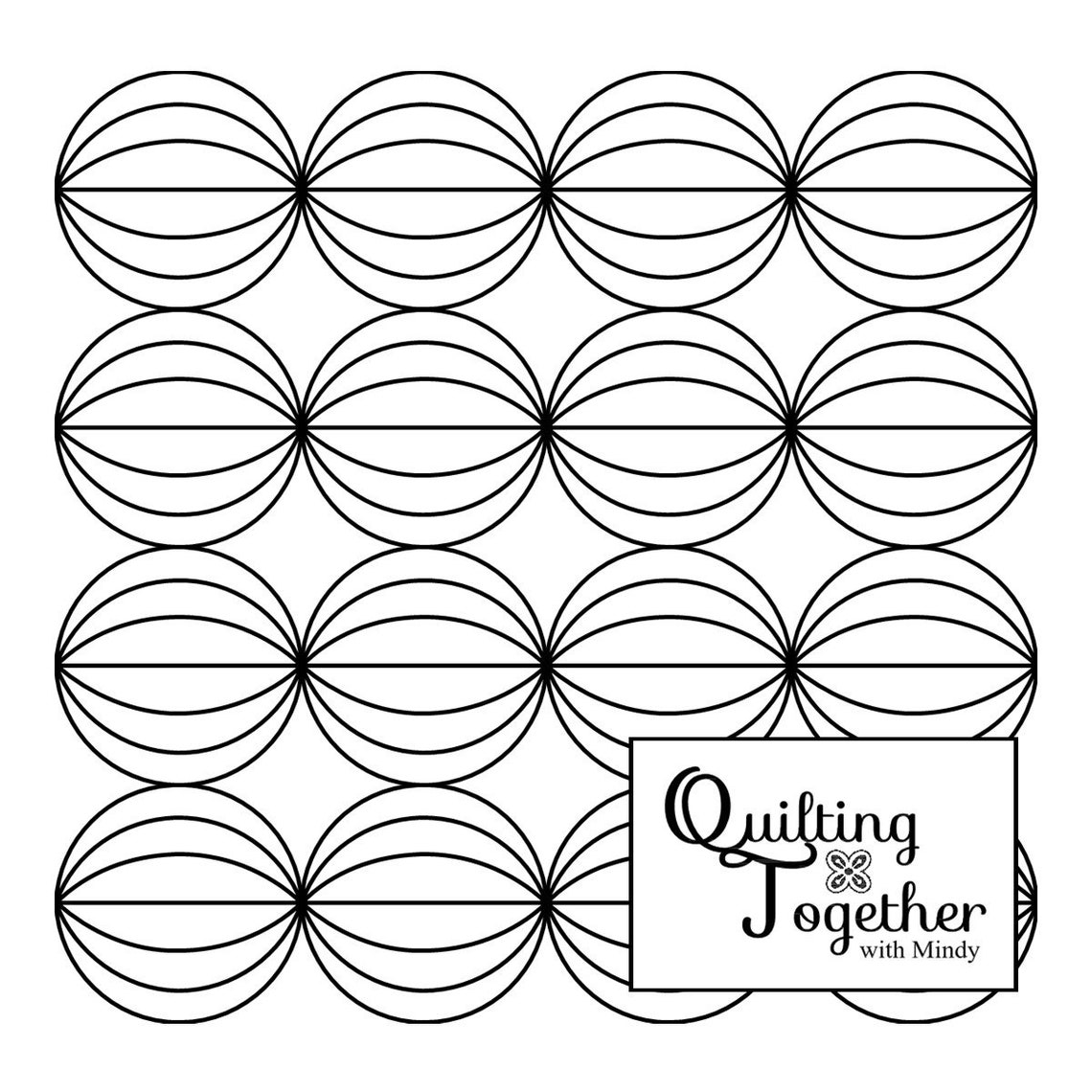 Beach Ball Digital Quilting Design for Longarm Edge to Edge Pantograph ...