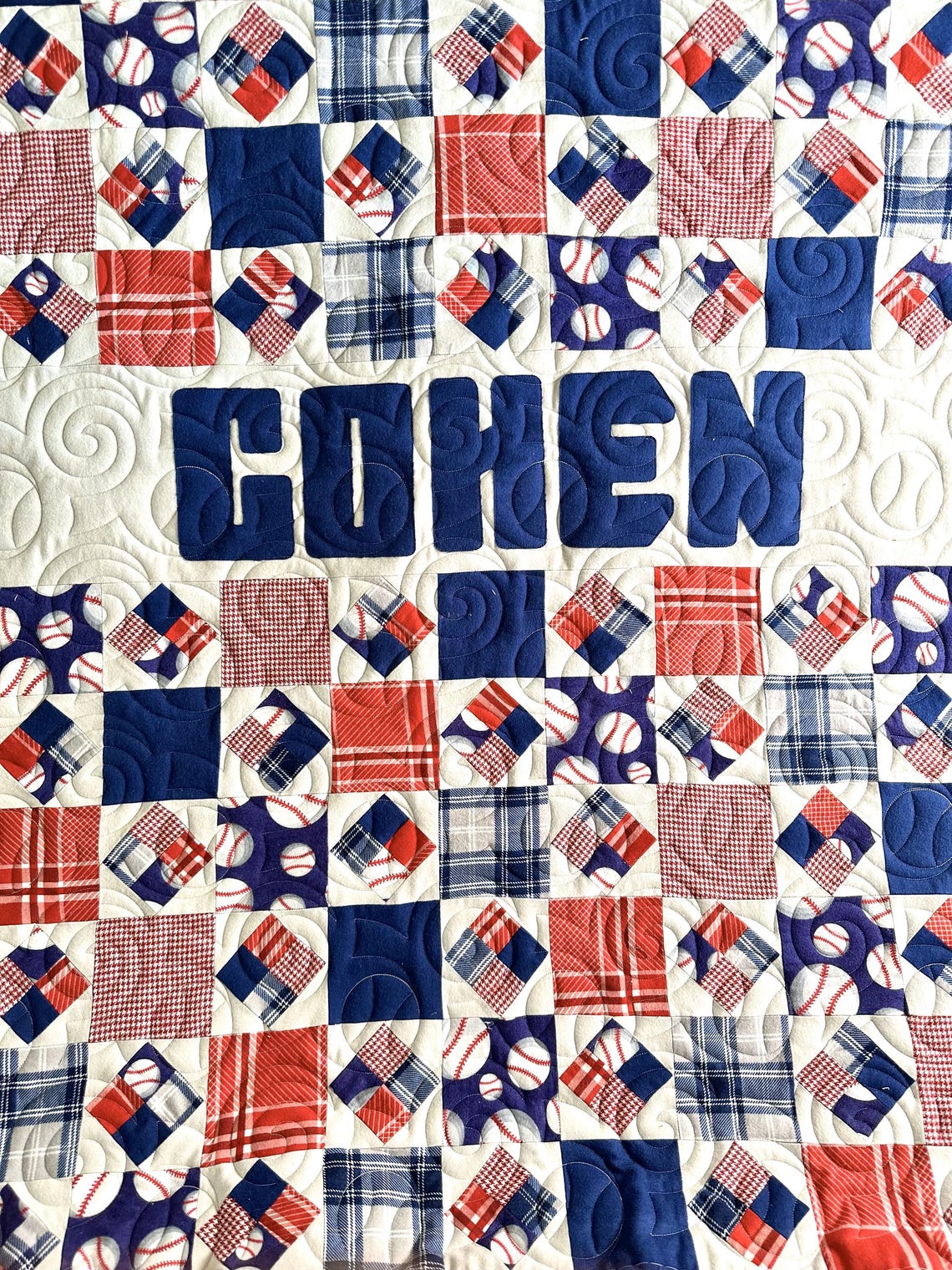 Baseball Swirls Digital Quilting Design for Longarm Edge to Edge ...