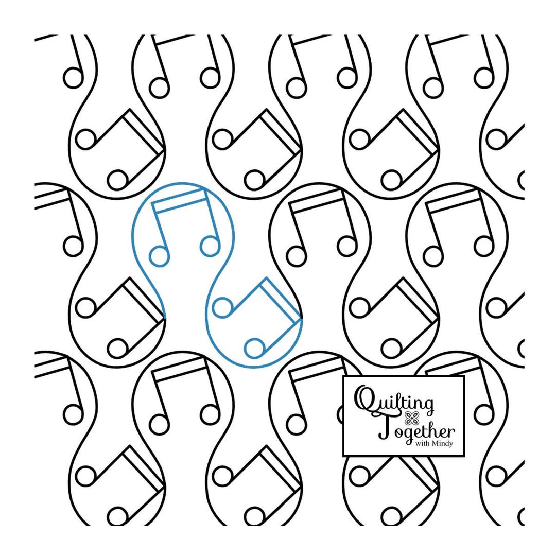 Dueling Notes Embroidery Design - Etsy
