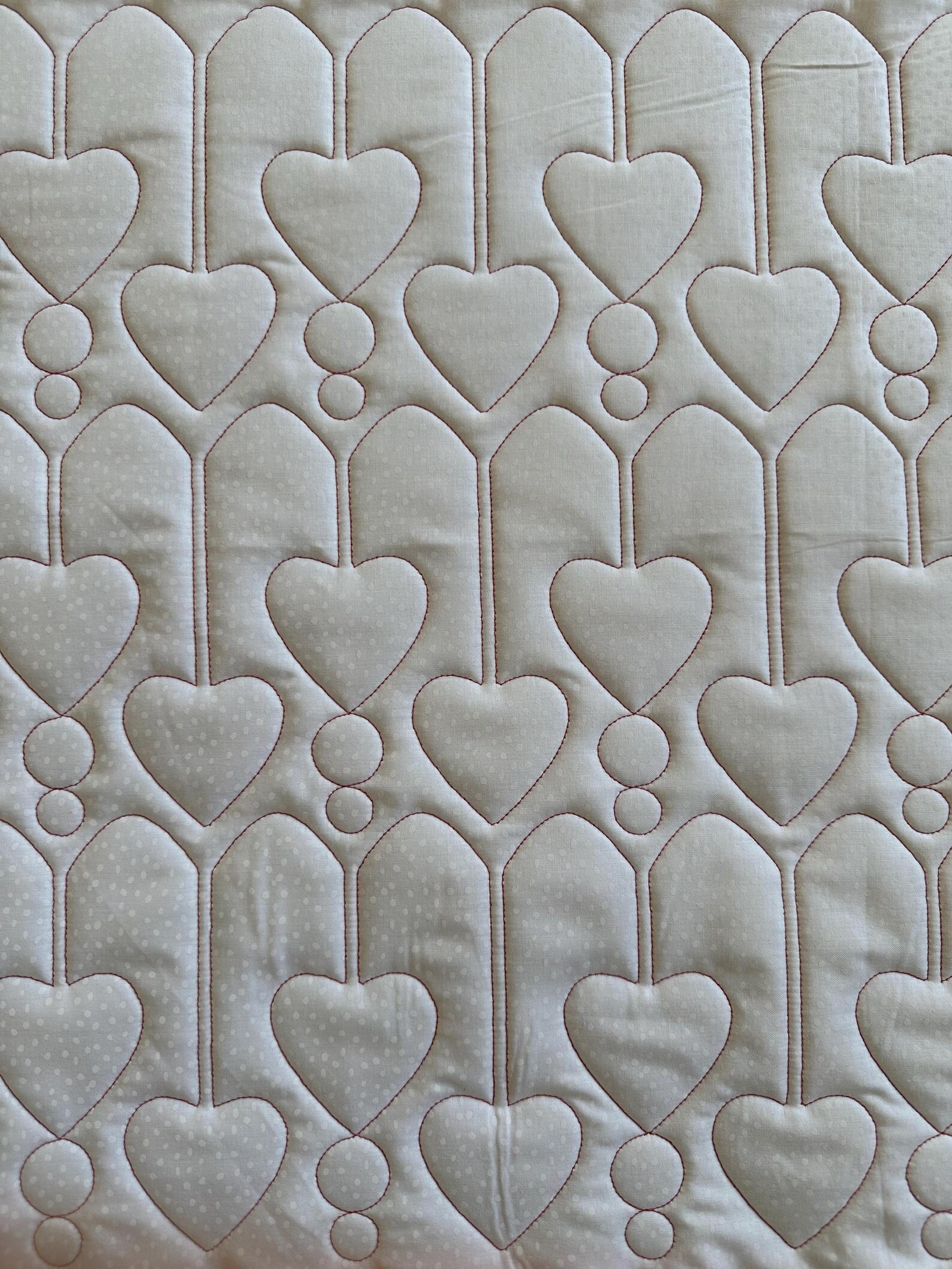 Heart Drop Panto Digital Design for Longarm Quilting Edge to Edge E2E Valentine's Day Pantograph ...