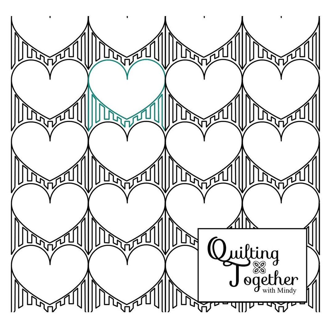 Open Heart Digital Pantograph Design for Edge to Edge Quilting - Etsy