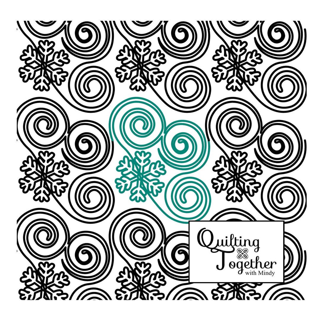 Flurries Digital Panto Design for Longarm Edge to Edge E2E Quilting ...