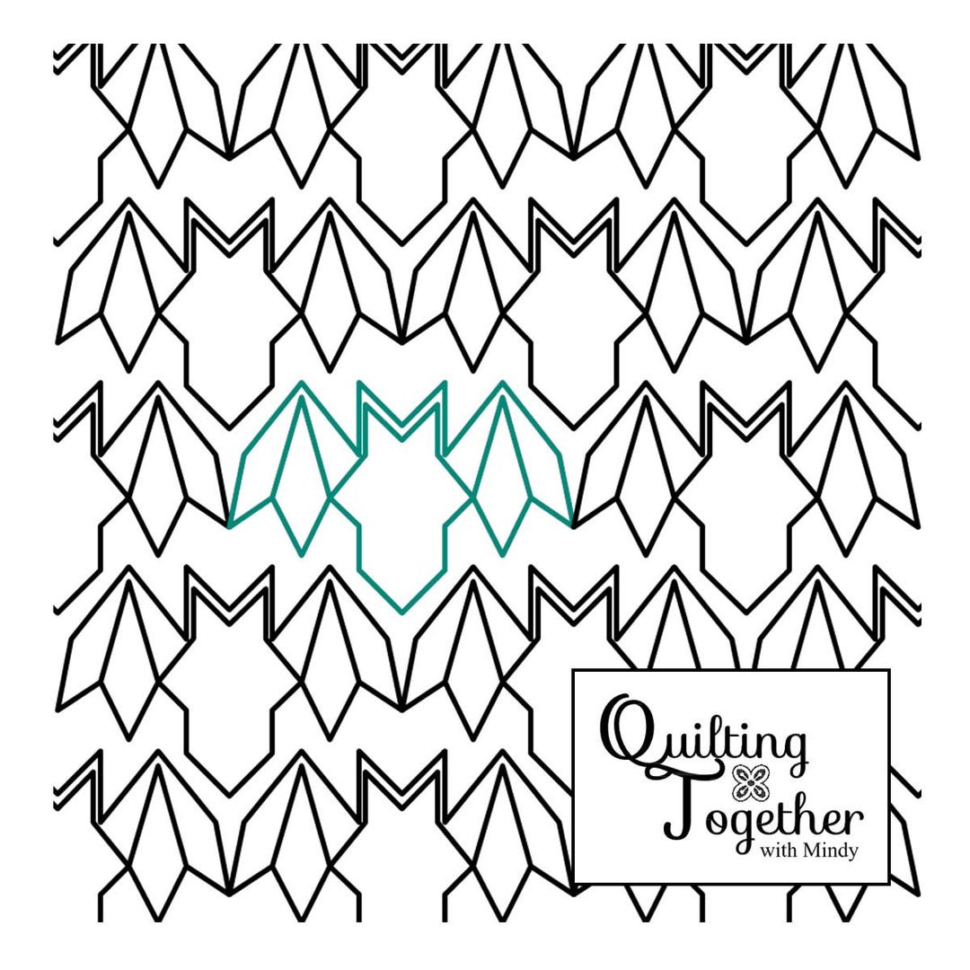Geo Bat Panto Digital Design for Longarm Quilting Edge to Edge ...