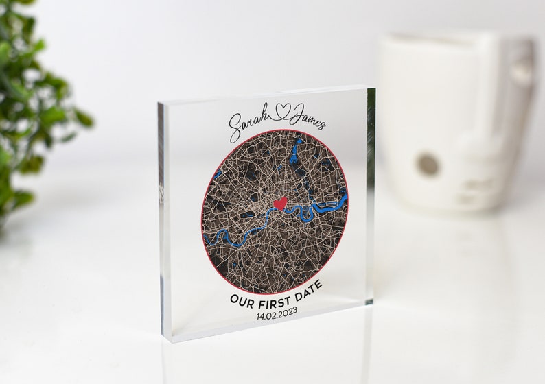 Personalised Where We Met Map, Our First Date Map, First Date Map, Map ...
