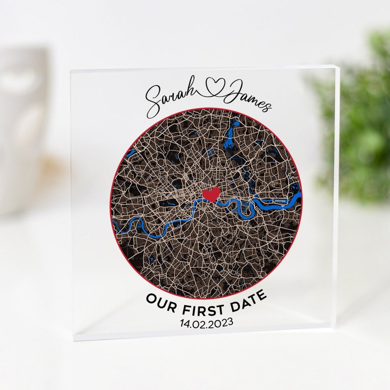 Personalised Where We Met Map, Our First Date Map, First Date Map, Map ...