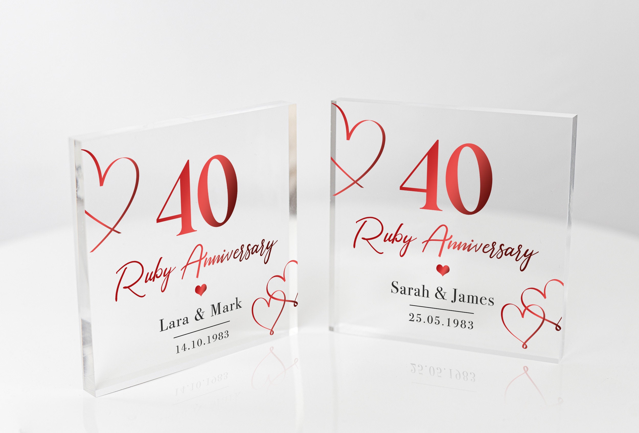 Personalised Ruby Anniversary Gift 40th Wedding Anniversary - Etsy