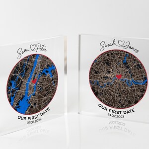Personalised Where We Met Map, Our First Date Map, First Date Map, Map ...