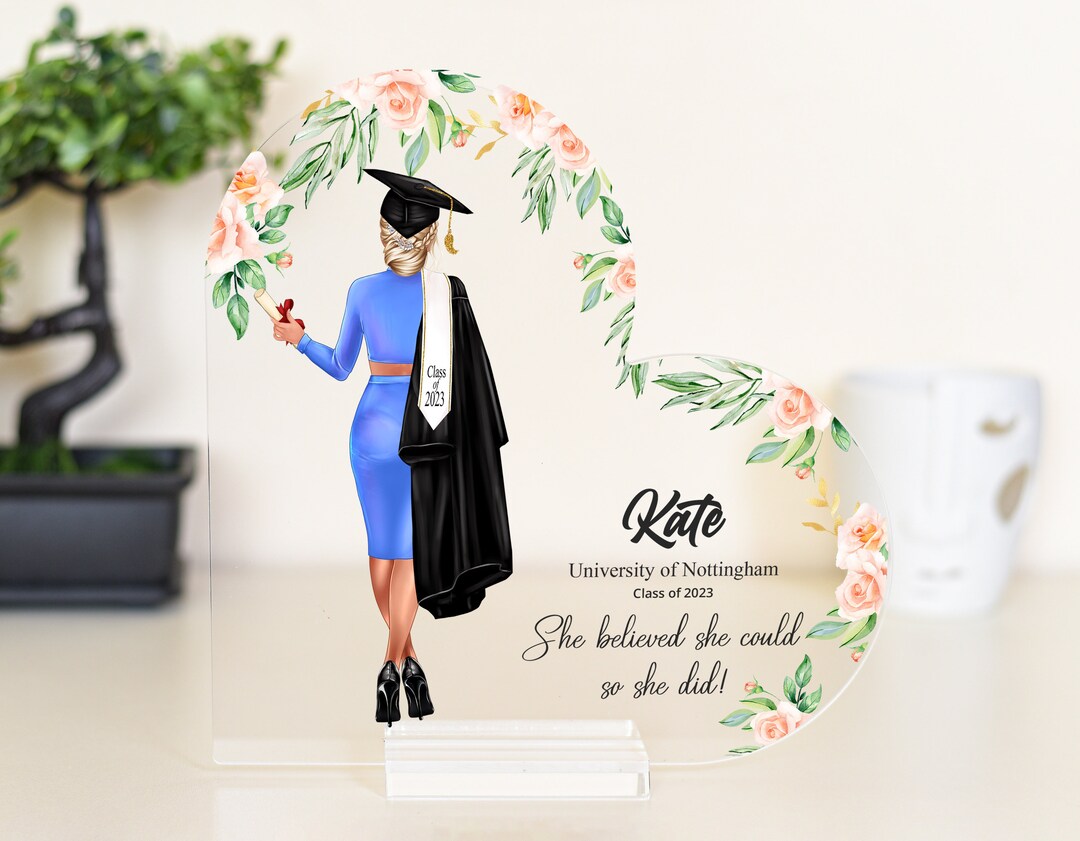 Personalized Graduation Acrylic Plaque: Masters Degree Gift - Etsy