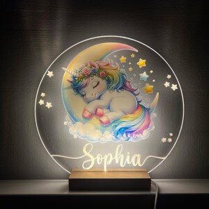 Personalized Sleepy Baby Animals Night Light Custom Name Nursery Lamp ...