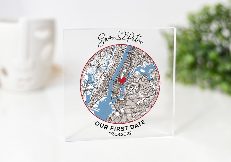 Personalised Where We Met Map, Our First Date Map, First Date Map, Map ...