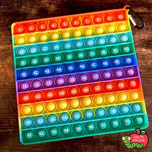 Double-sided Chart and 100's Chart Large Learning Pop-it for Classrooms ...