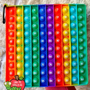 Multiplication Pop It, 100's Chart Pop It, Fun School Supplies ...