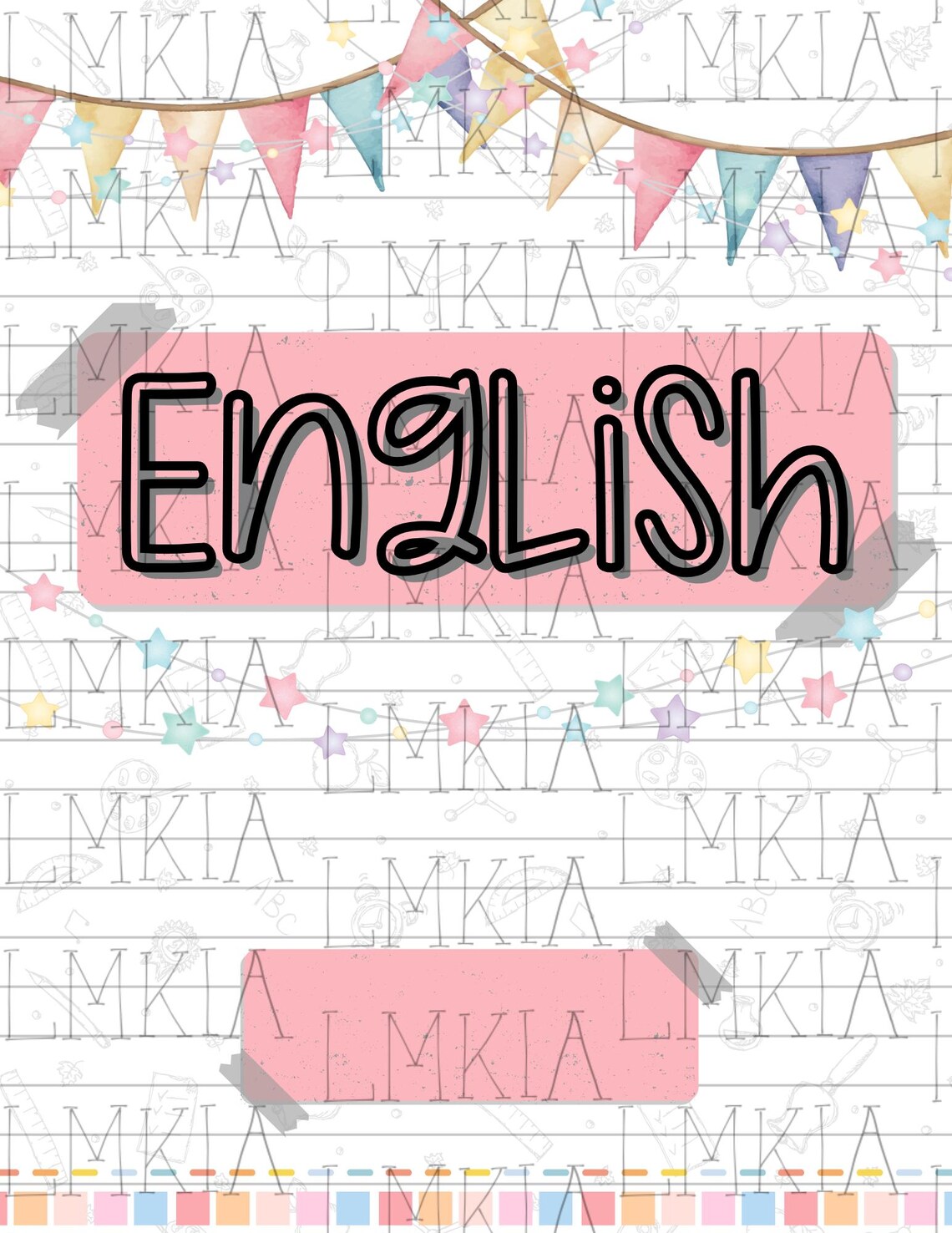 Pastel Banners Notebook Binder Covers Bundle for Teachers, Printable ...