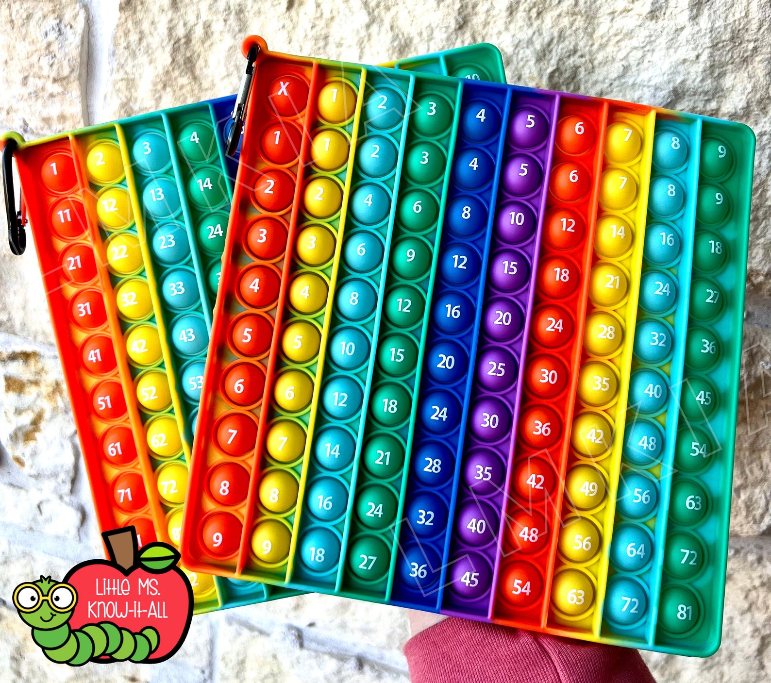 Multiplication Pop It, 100's Chart Pop It, Fun School Supplies ...