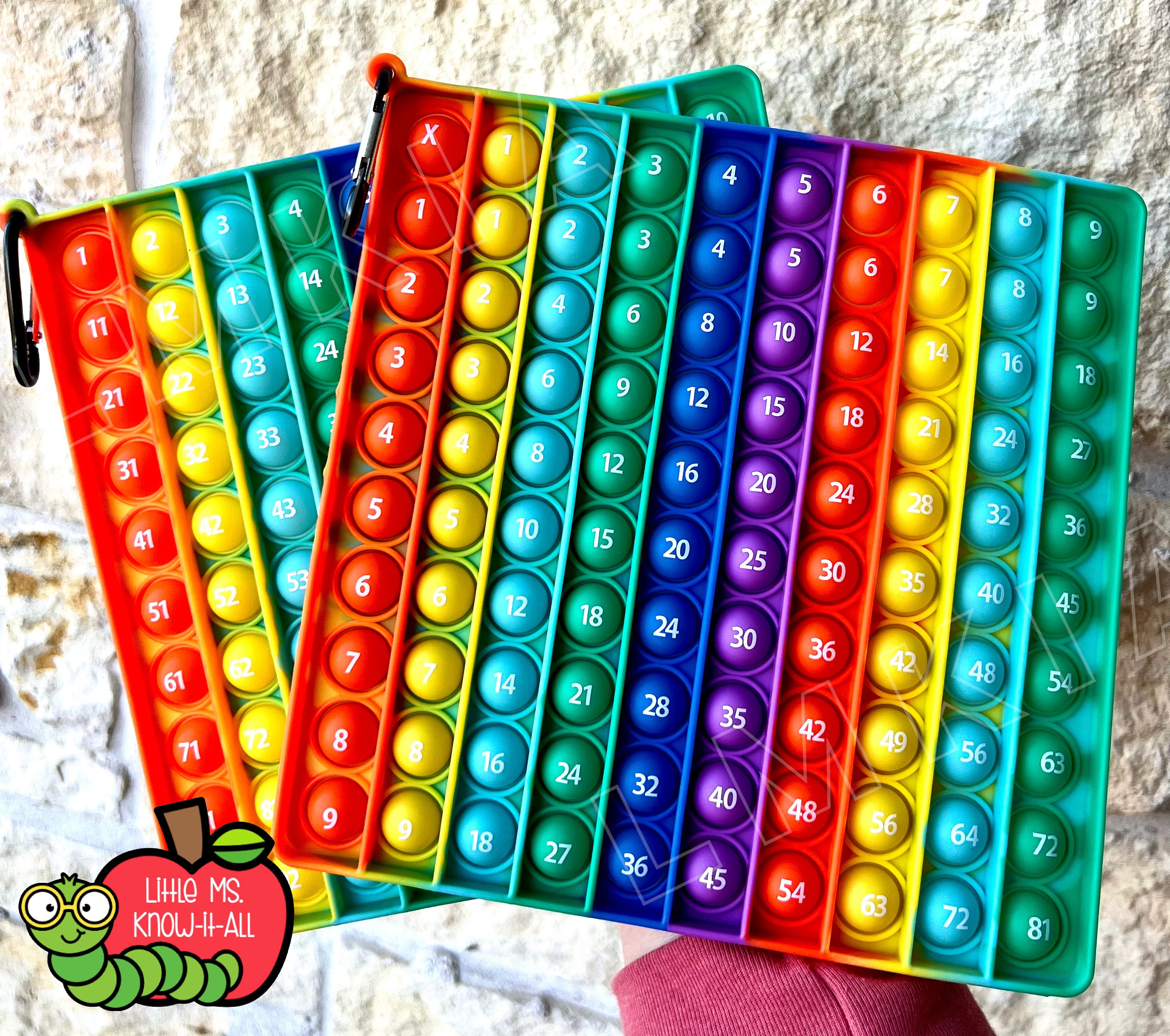 Multiplication Pop It, 100's Chart Pop It, Fun School Supplies ...