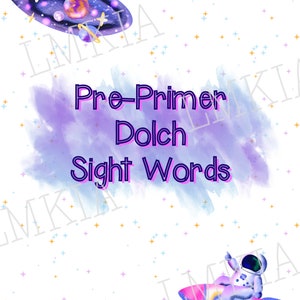 Space Dolch Sight Word Printable Flashcards, Classroom Digital ...