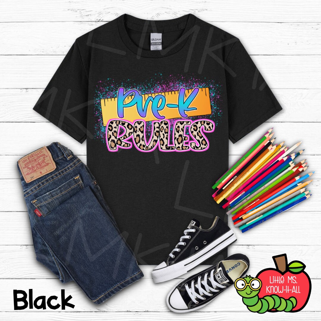 Student Splatter Grade Level Rules T-shirt, Cute Colorful Grade Level ...