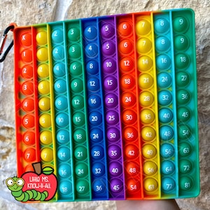 Multiplication Pop It, 100's Chart Pop It, Fun School Supplies ...