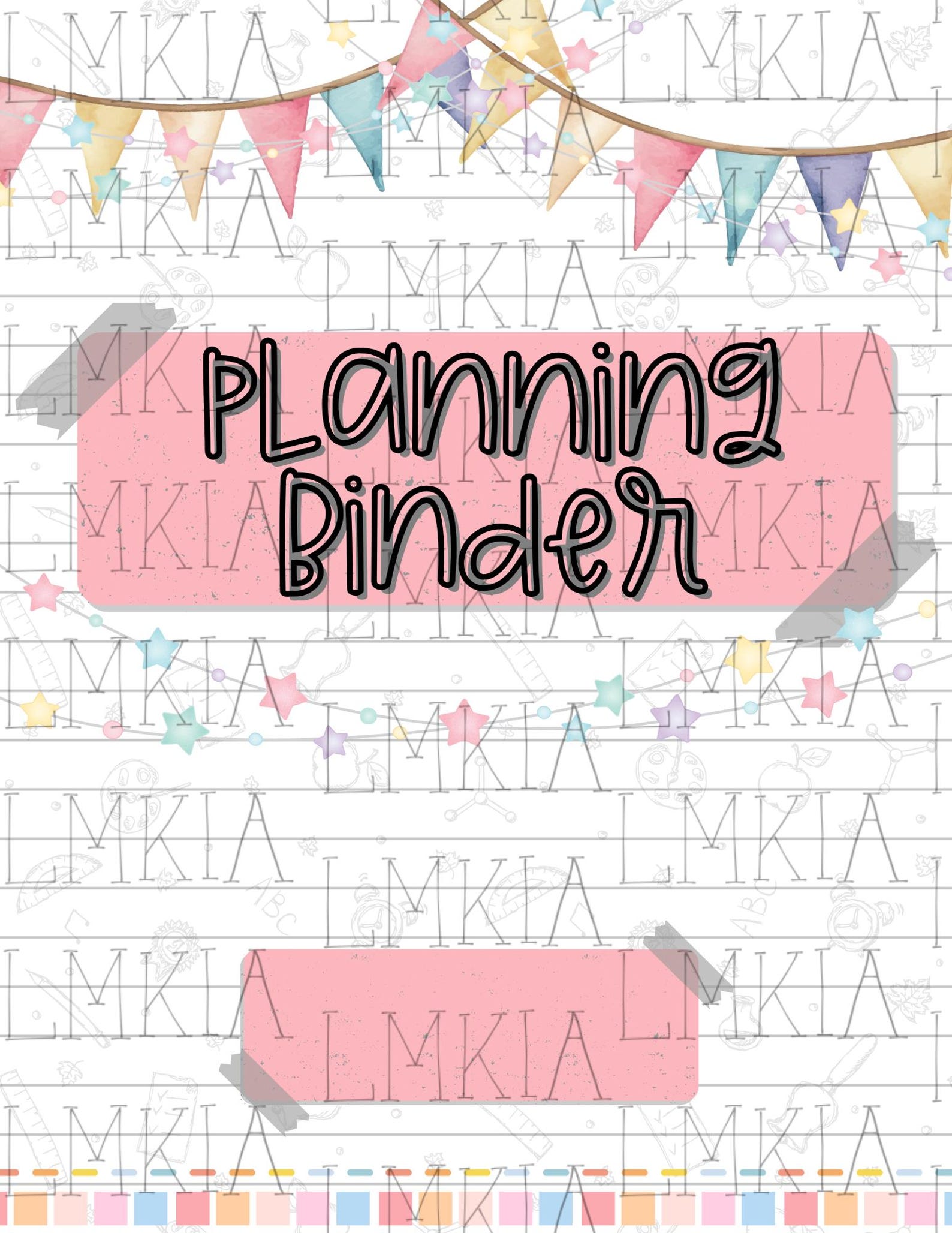 Pastel Banners Notebook Binder Covers Bundle for Teachers, Printable ...