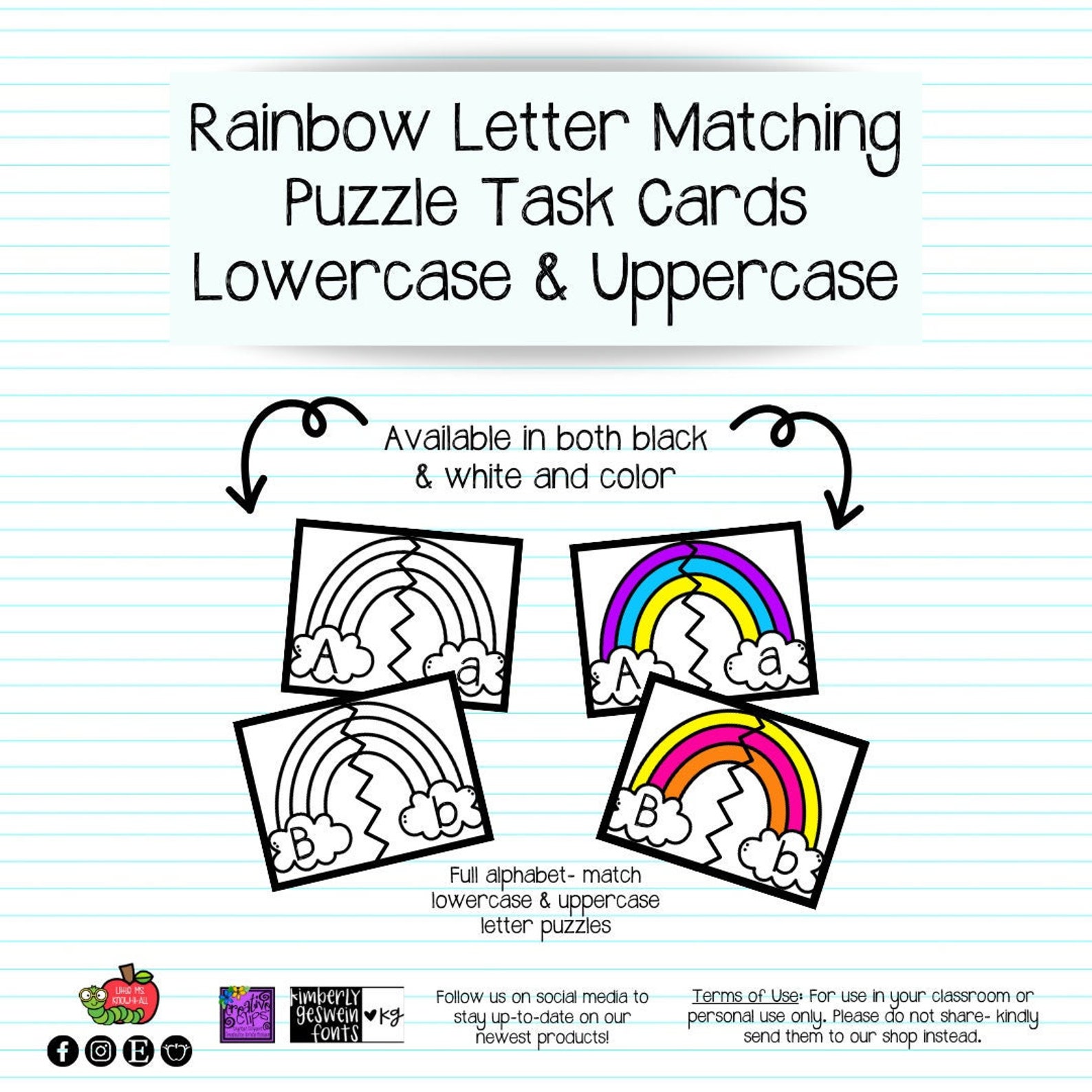 Upper & Lowercase Letter Matching Puzzle Cards Classroom Resources ...