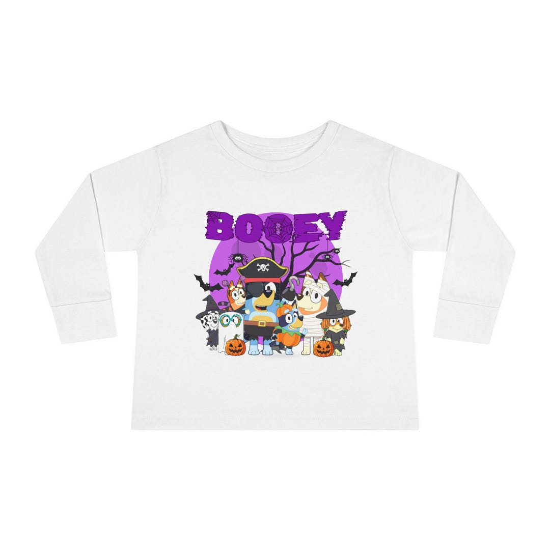 Bluey Halloween Toddler Long Sleeve Shirt: "booey" Design - Etsy
