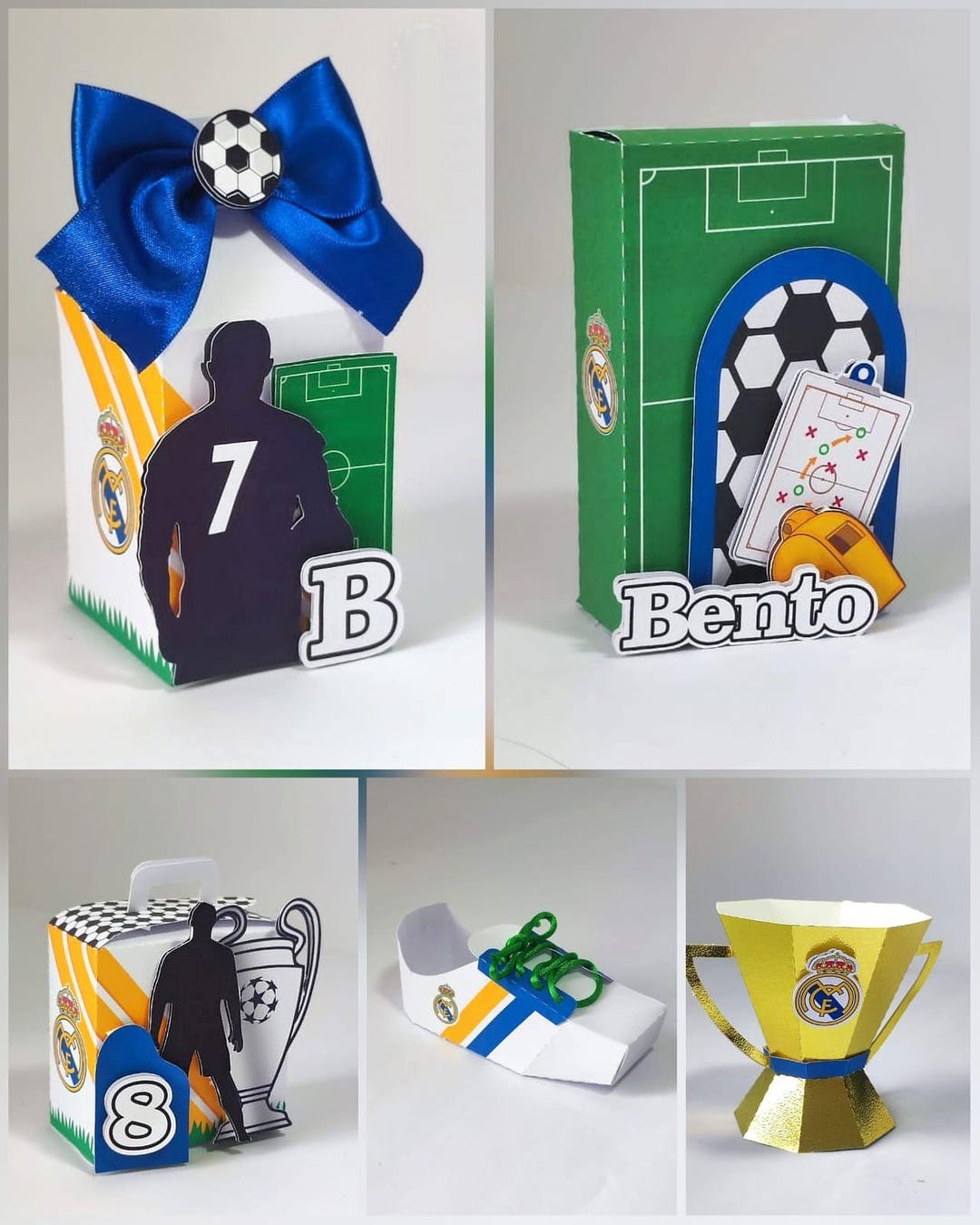 DIY Printable File REAL MADRID Football Team Party Favor. Goody Boxes ...