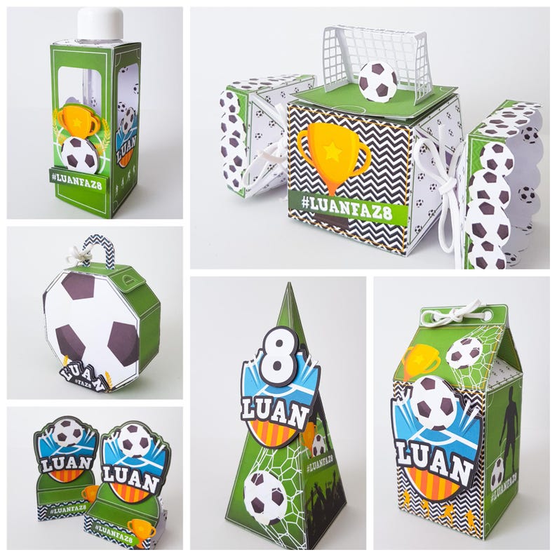 DIY Soccer Birthday Party Favor Box With 2 Different Kits - File ...