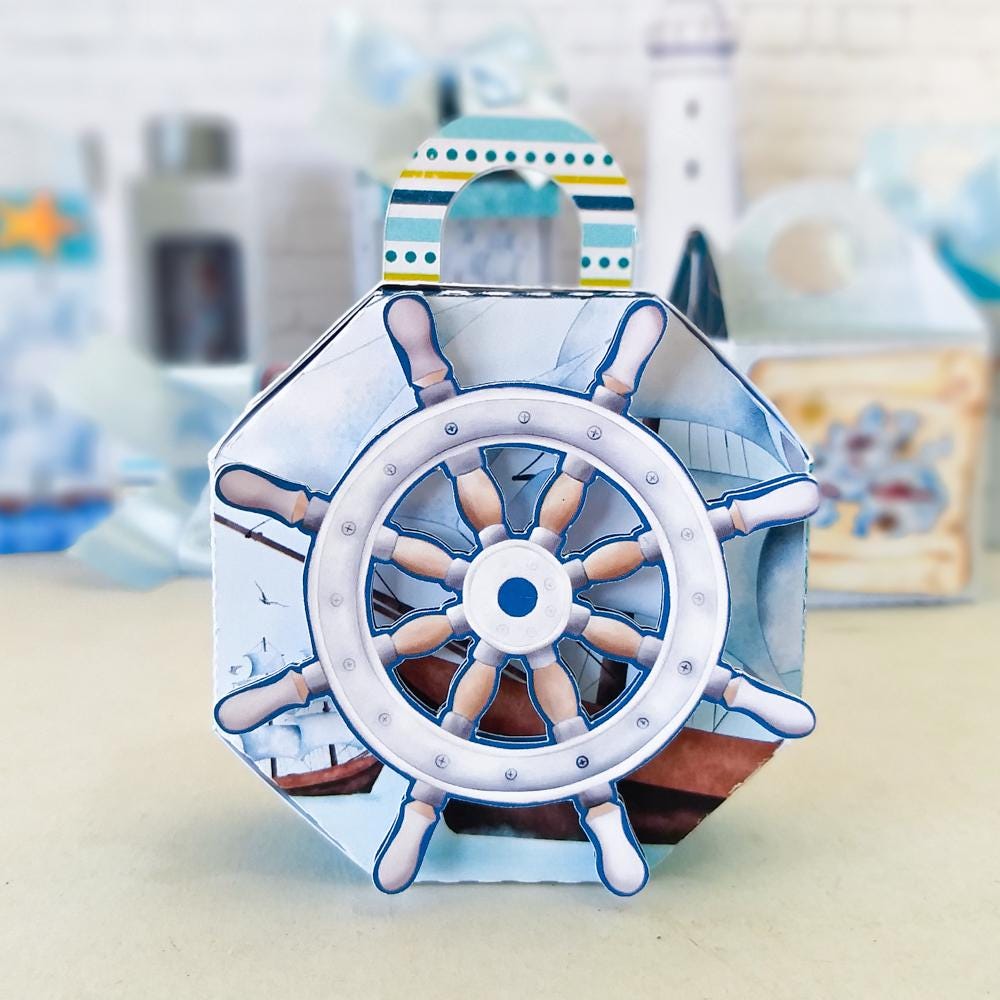 DIY Printable Sailor Boy Watercolors Party Favor. Goody Boxes. Party ...