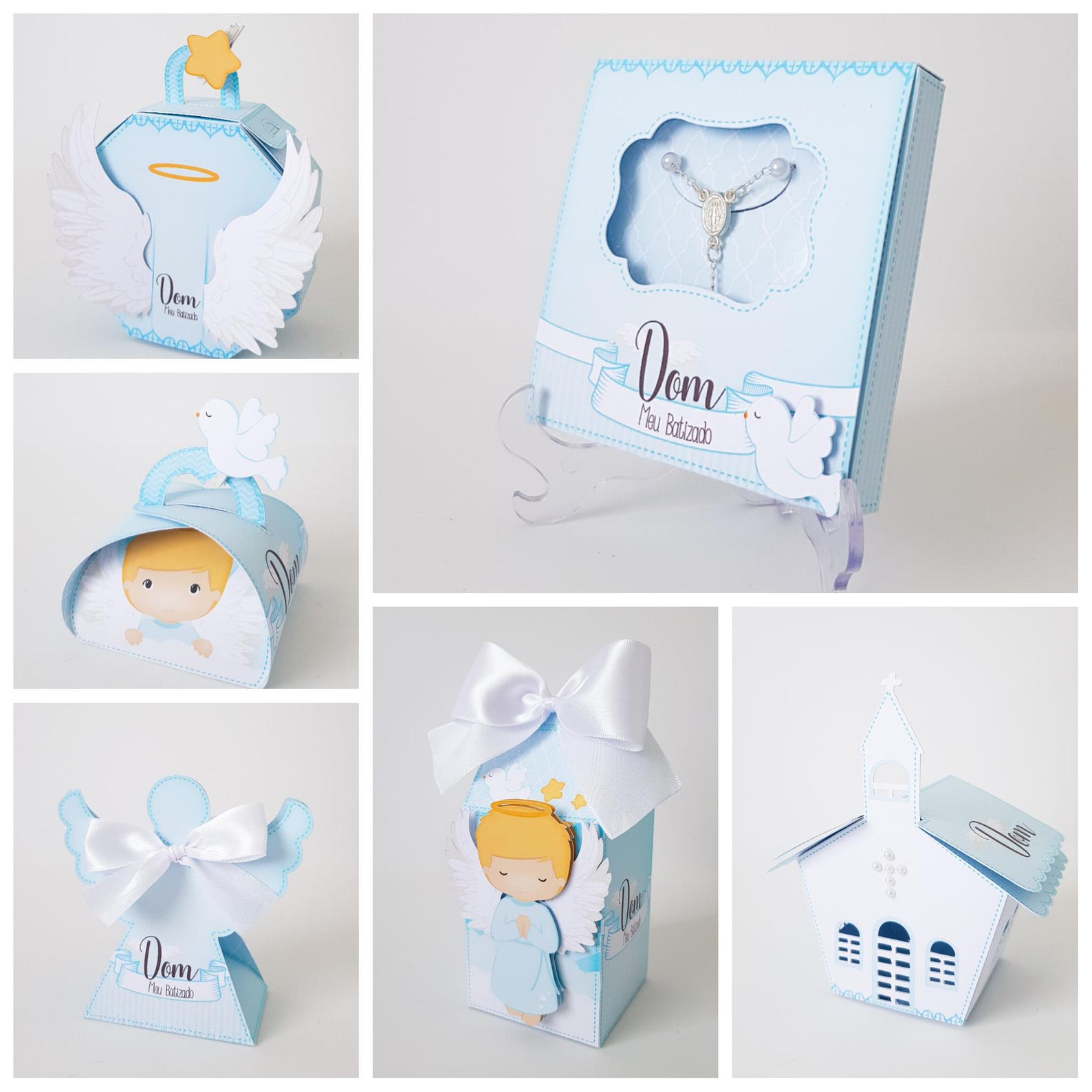 Baptism Birthday Party Favor Digital Box | Baptism Party Box | Baptism ...