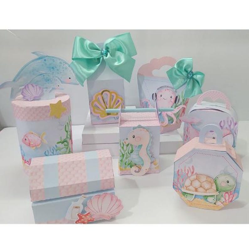 Under the Sea Birthday Party Favor Digital Box - Studio and Pdf - Etsy