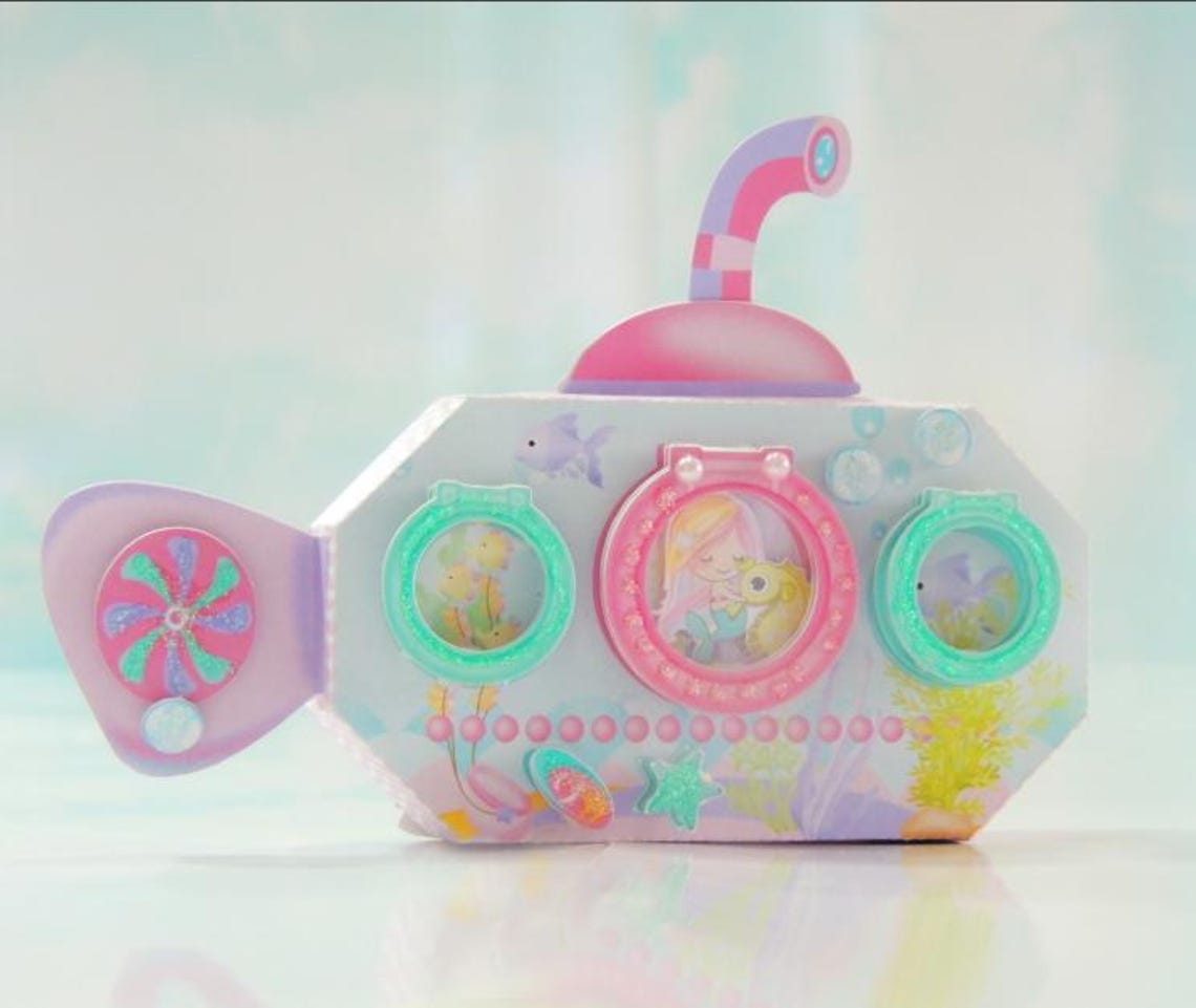 DIY Under the Sea Girl Digital Birthday Party Favor Box With 2 ...