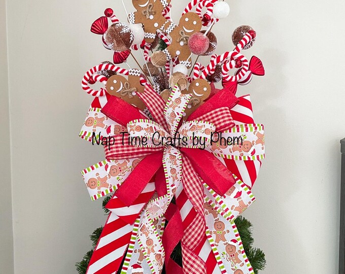 Gingerbread Tree Topper, Christmas Tree Topper, Gingerbread Decor ...