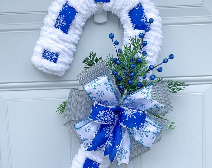 Candy Cane Wreath Christmas Wreath Christmas Decor Holiday Decor