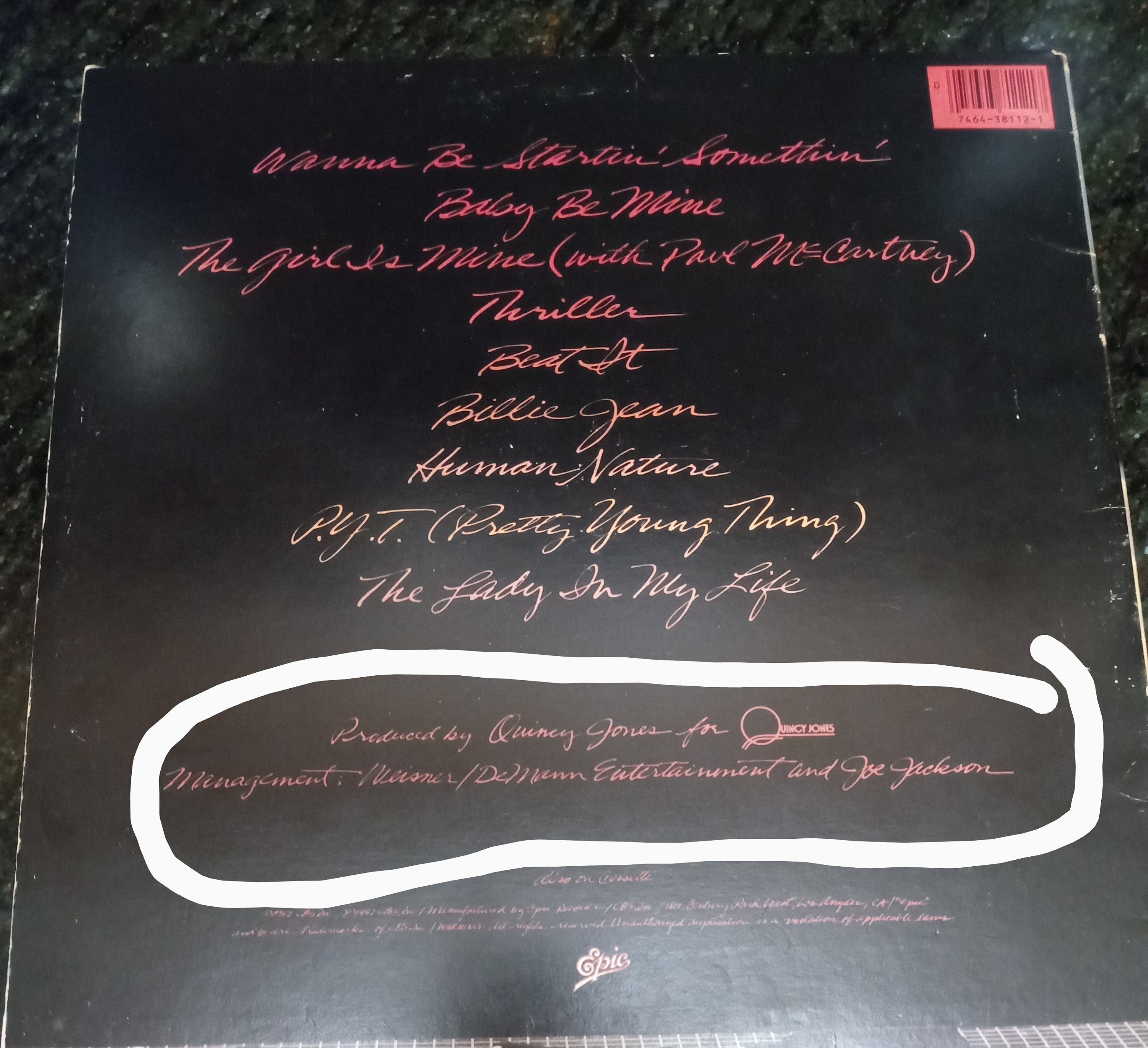 Michael Jackson Thriller Vinyl LP - Etsy