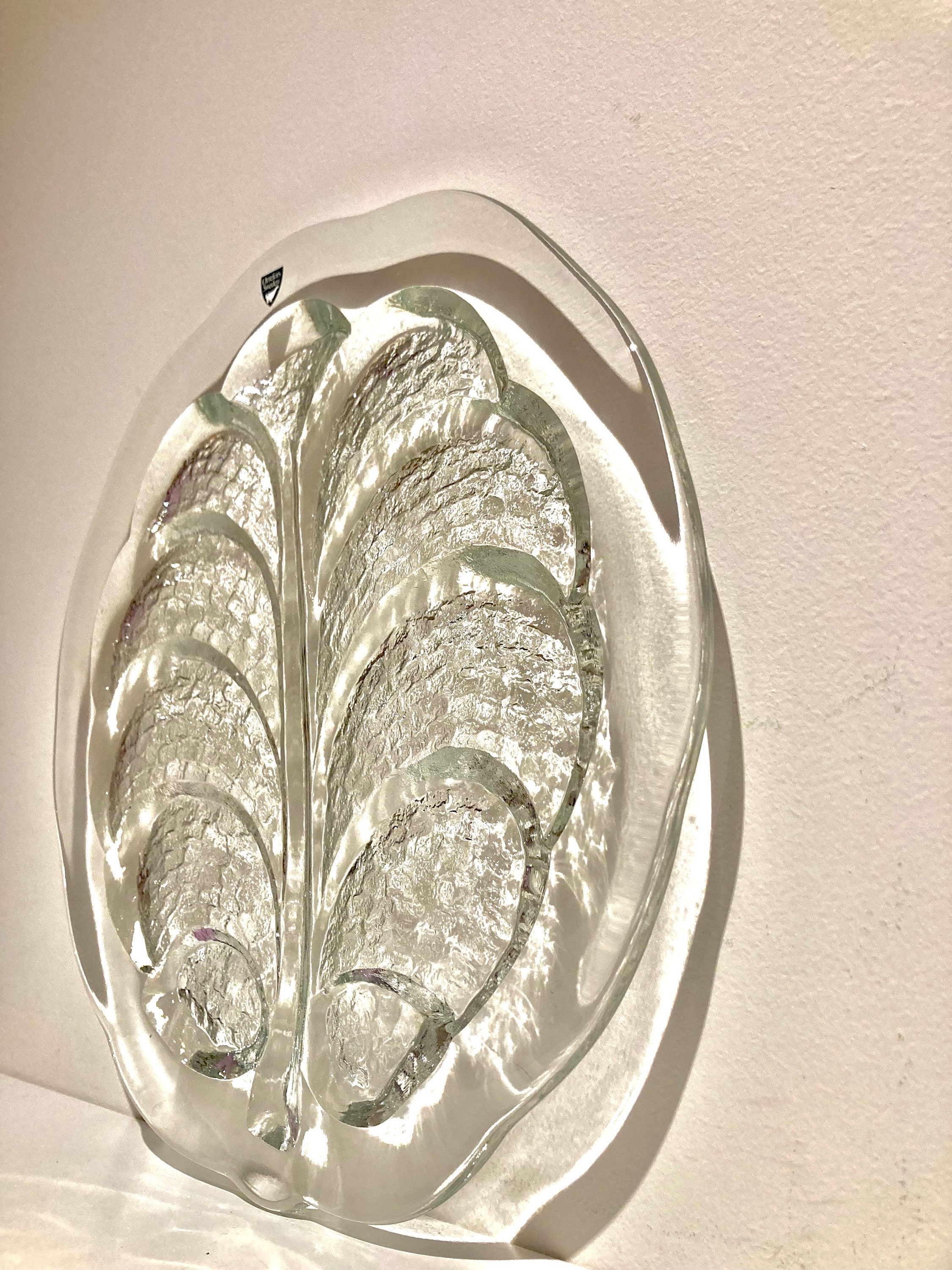 Orrefors Glass Platter Eden Lars Hellsten Vintage 1980s - Etsy