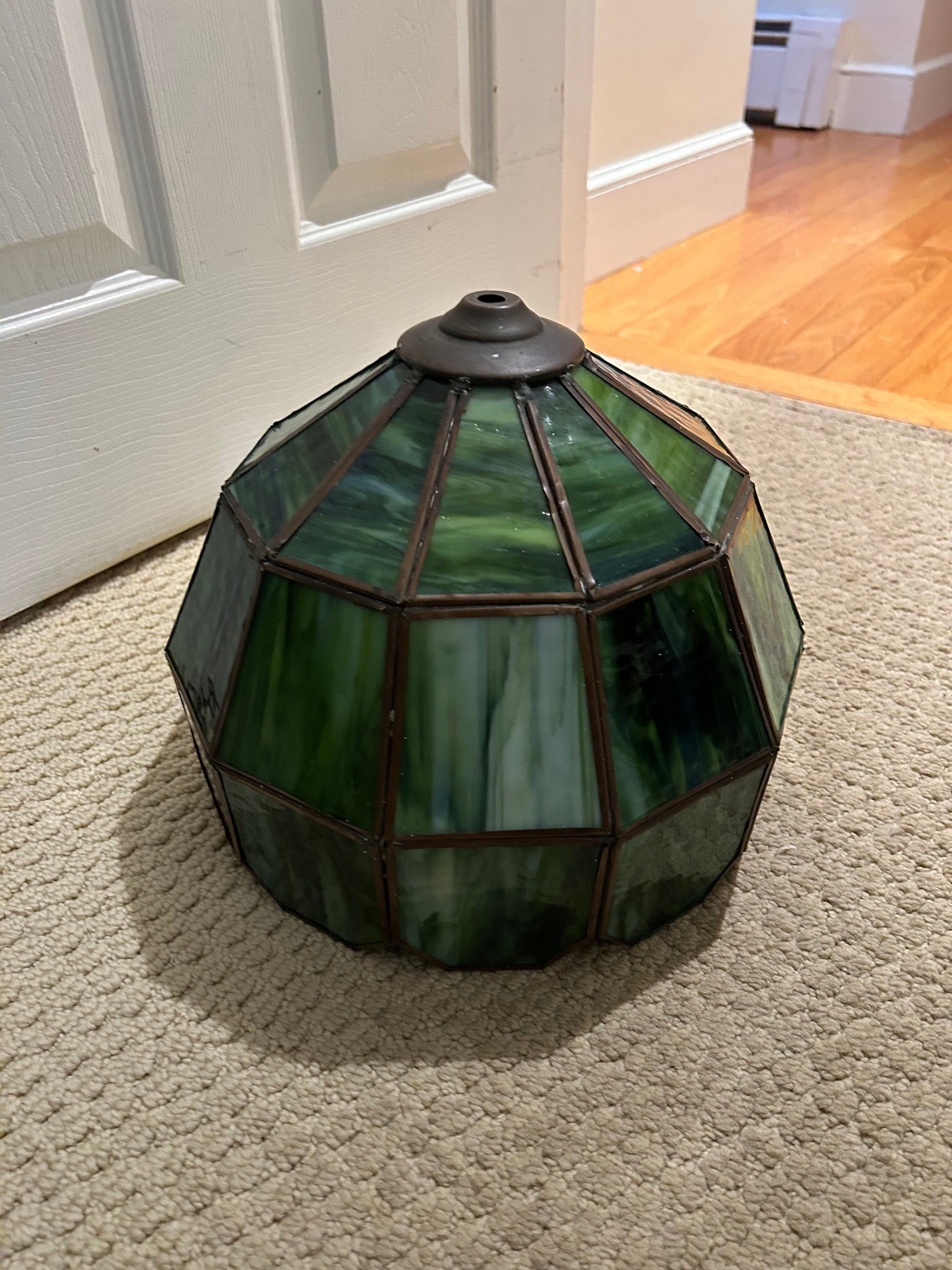 Emerald Green Glass Lamp Shade Etsy