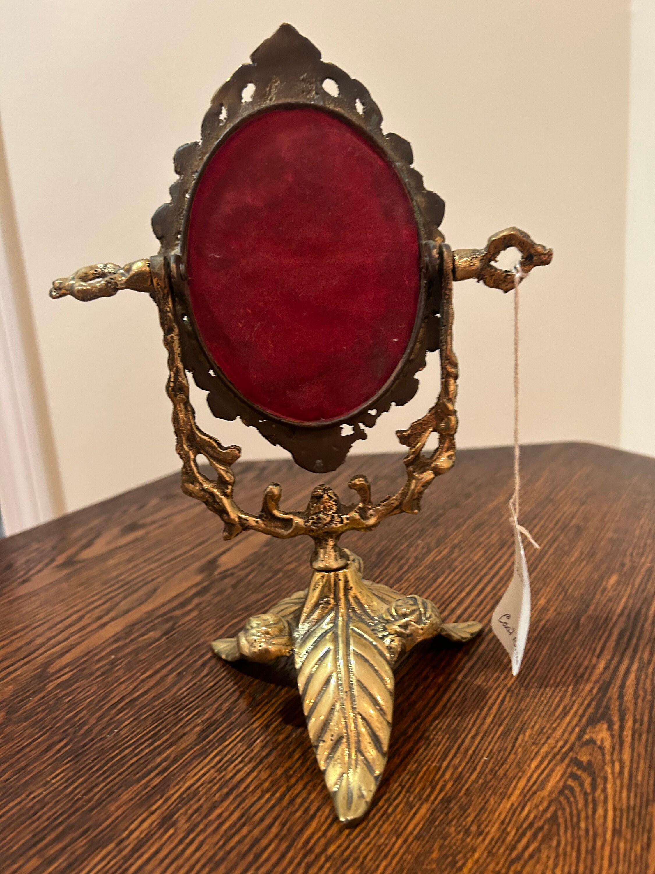 Vintage Small Tilting Mirror - Brass - Etsy