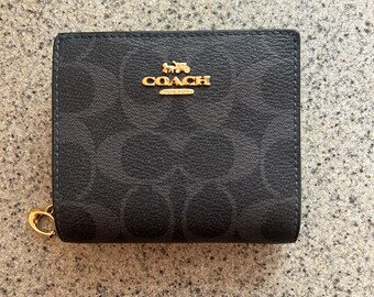 Vintage Coach Brown Leather Mini Bucket Trifold Wallet - Etsy